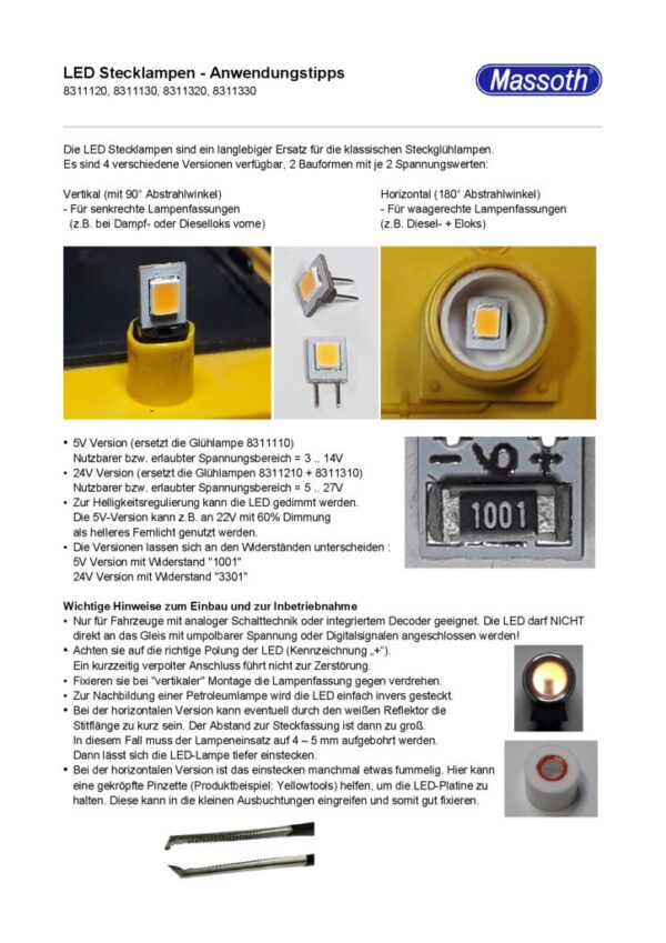 WIKI: LED Stecklampen – Massoth Systems GmbH